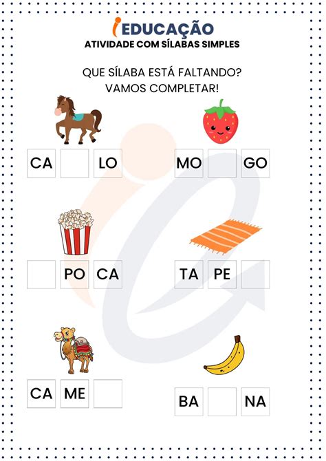 Jogo das Sílabas 25 Jogo das silabas Atividades silabas Conheça