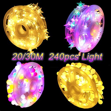 30m 240pcs Led Light String Ball Fairy Light Strip Decoration Waterproof Camping String Wedding