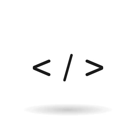 Code Symbol Isoliert Auf Weißem Hintergrund Vektor Illustration