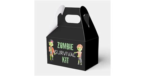 Zombie Halloween Birthday Party Favor Box Zazzle