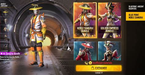 How To Get New Noble Samurai Bundle In Free Fire Max Incubator March 2022