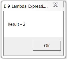Delegate Event Lambda Expressions And Miscellaneous CodeProject