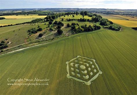 3d Cube Crop Circle Danebury Hill Hampshire Uk 6th July 2010