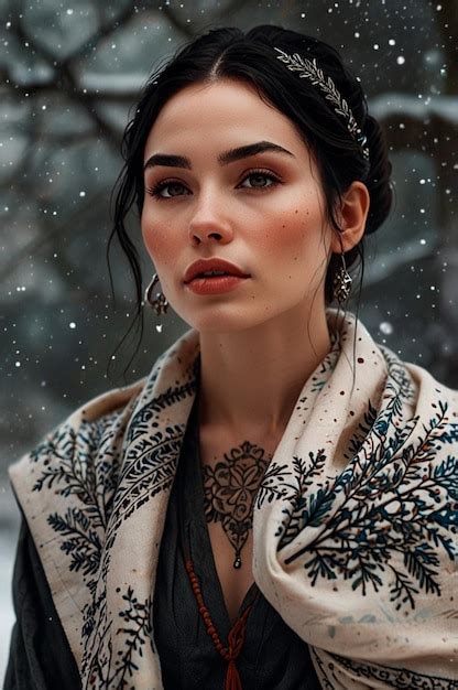 A Woman With A Scarf That Says Quot She Is Wearing A Scarf Quot