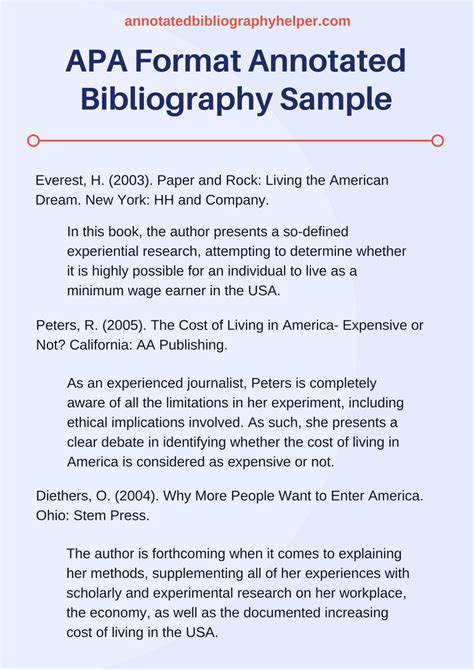 Annotated Bibliography Example Apa 6th Edition