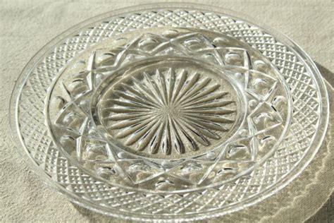 Imperial Cape Cod Pattern Glass Bread And Butter Plates Vintage Crystal