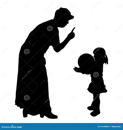 Silueta Del Vector De Una Mujer Mayor Ilustración Del Vector