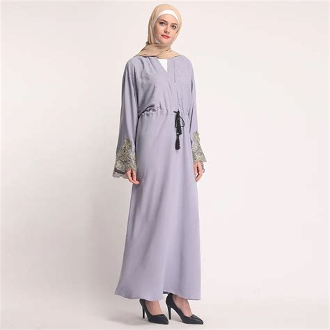 Длинное платье abaya повседневные женские мусульманские платья ...