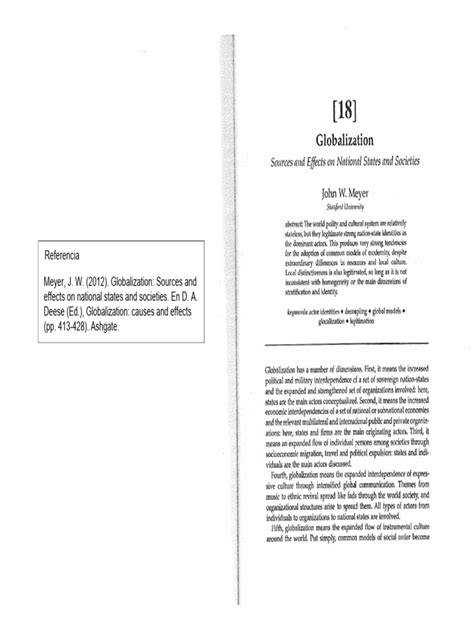 Globalizations Impact On Nations Pdf