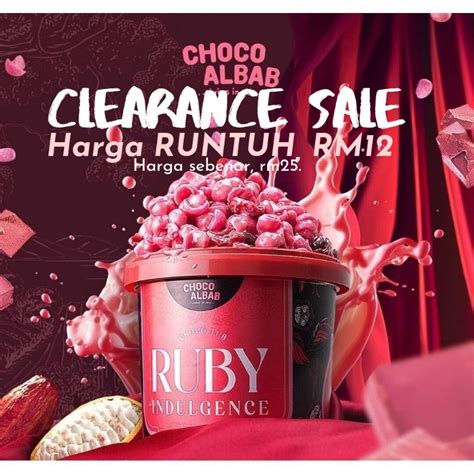 Choco Albab Ruby Indulgence Clearance Sale Shopee Malaysia