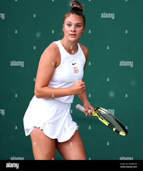 Eva Shaw During Her First Round Girls Singles Match Against Nikola
