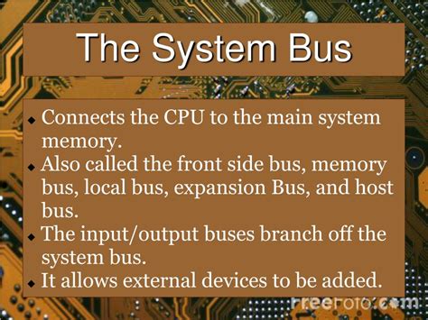PPT The Motherboard System Bus PowerPoint Presentation Free Download ID