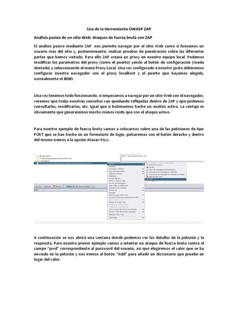 Uso De La Herramienta Owasp Zap Servidor Proxy Contraseña