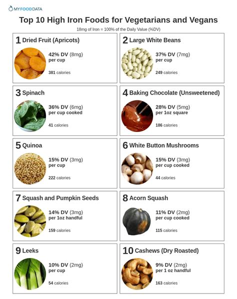Iron Rich Foods For Anemia Vegetarians