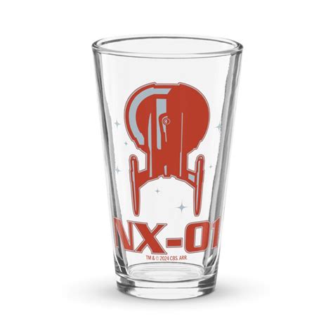 Star Trek Enterprise Nx 01 Enterprise Pint Glass Paramount Shop