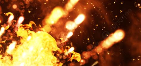 Burning Red Hot Sparks Realistic Fire Flames Background Background