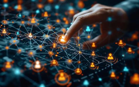 Network Of Human Connections In Business Premium Ai Generated Image