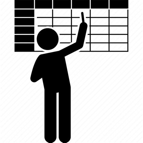 Tabulate Table Schedule Plan Planner Timetable Person Icon