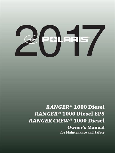 Manual De Usuario Polaris Ranger 4x4 Pdf Traffic Collision Truck