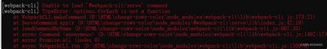 After Installing Webpack Dev Server Error Webpack Cli Unable To Load ‘webpack Cliserve