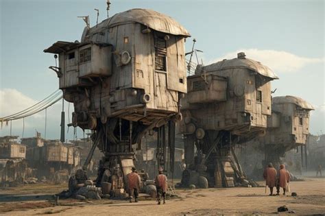 Premium Photo Mobile Village About Nomadic Giants