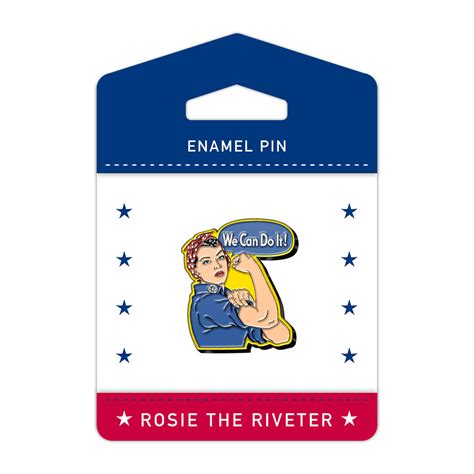 Rosie The Riveter Enamel Pin Museum Nerd