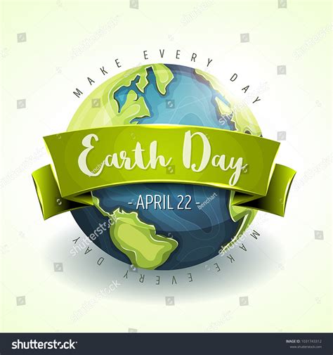 Happy Earth Day Bannerillustration Happy Earth Stock Vector Royalty