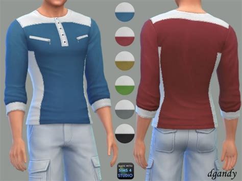 The Sims Resource Long Sleeve T Shirt By Dgandy • Sims 4 Downloads