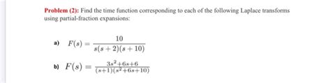solved problem 2 find the time function corresponding to