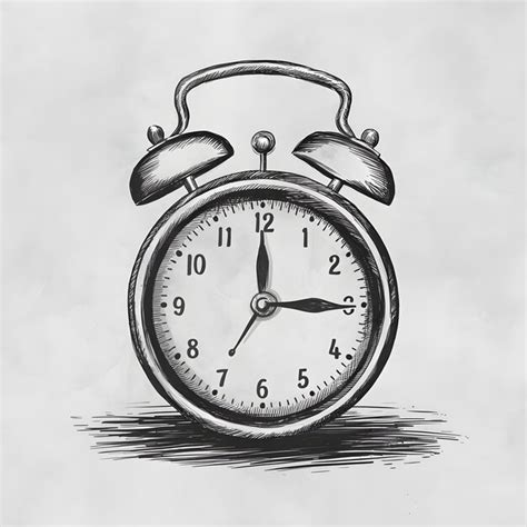 Premium Vector Kitchen Timer Engraved Style Ink Sketch Drawing Black