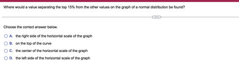 Solved Where Would A Value Separating The Top 15 From The