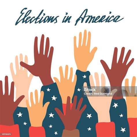 미국 포스터 또는 배너에서 선거 미국 색국기 인기 선거 다국적 미국 선거 표지판 투표 미국 선거 대통령 투표의 미국 토론 선거 투표 라틴 아메리카 히스패닉 민족에 대한 스톡