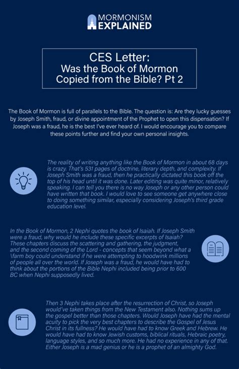 Ces Letter Mormon Was The Book Of Mormon Copied From The Bible Part 2