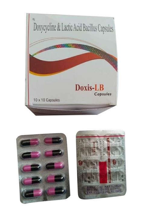 Doxis LB Doxycycline And Lactic Acid Bacillus 100mg Capsules At 1400 Box Doxy Tablets In