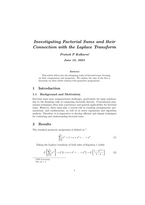 Pdf Investigating Factorial Sums And Their Connection With The