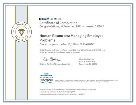 Certificate Of Completion Mohammed Albinali