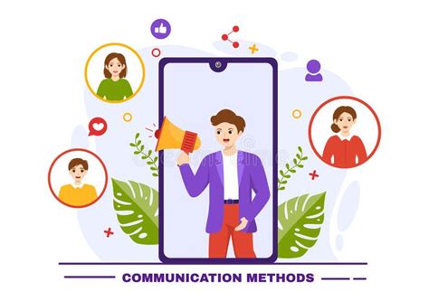 Communication Methods Vector Illustration With Team Referral Marketing Project Management