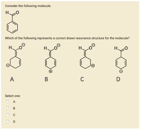 Consider The Following Molecule H Which Of The Following Represents A