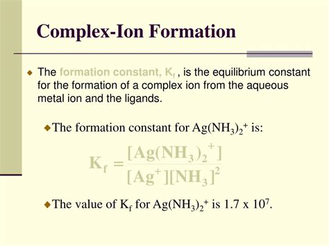 Ppt Complex Ion Equilibria Powerpoint Presentation Free Download