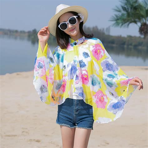 Hot Women Sunscreen Shawl Beach Vacation Shawl Chiffon Sunscreen