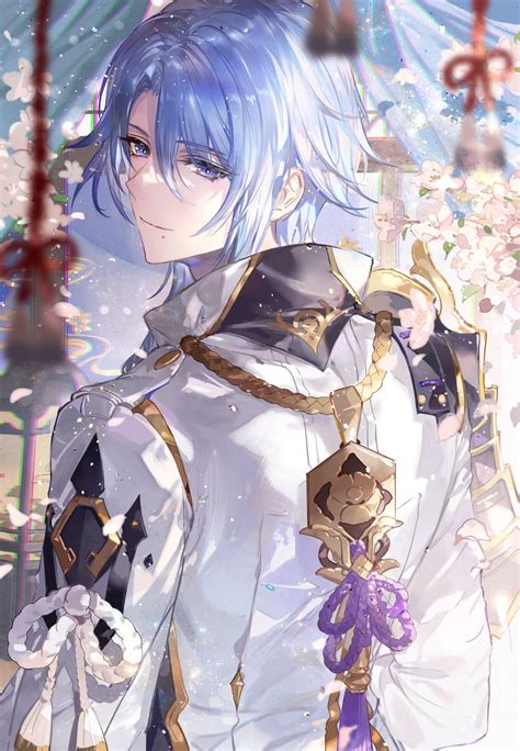 Kamisato Ayato Genshin Impact Drawn By Nevakuma Fanfanas Danbooru