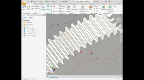 Gear Drive Assembly Solid Modelling Youtube