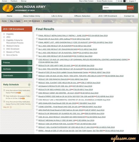 Indian Army Jco Result 2021 Check Here