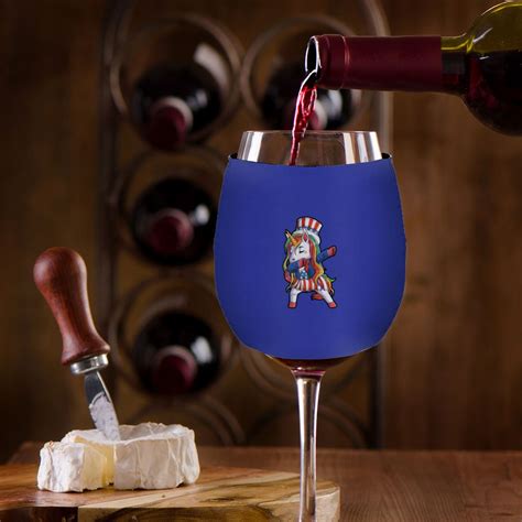 Dabbing Unicorn Wine Glass Sleeve Uncle Sam Sleeves For Wine Glass
