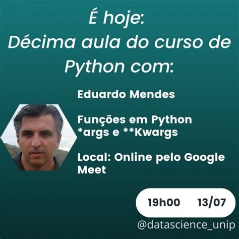 Funções Em Python Args E Kwargs Em São José Do Rio Pardo Sympla