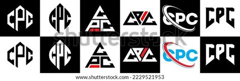 Cpc Letter Logo Design Six Style Stock Vector Royalty Free 2229521953 Shutterstock