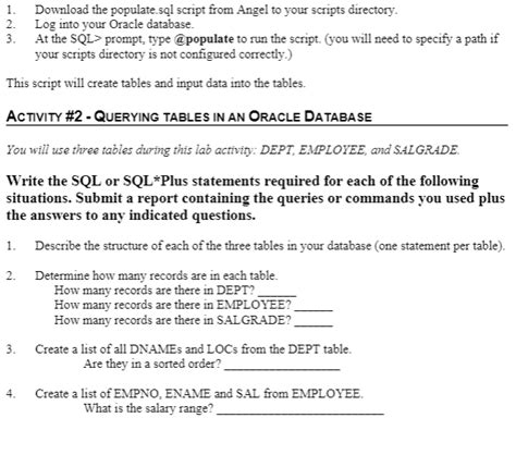 Solved 1 Download The Populate Sql Script From Angel To