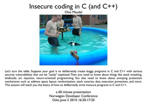 Insecure Coding In C And C PDF Programming Languages Computing