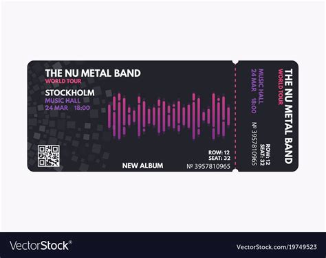 Music Concert Ticket Royalty Free Vector Image