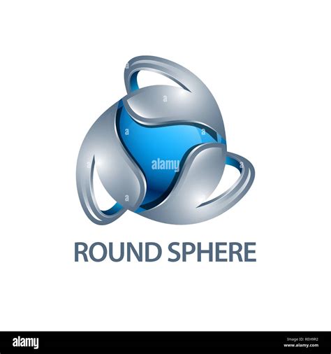 Logo Sphère Ronde Concept Design Style En Trois Dimensions Symbole 3d